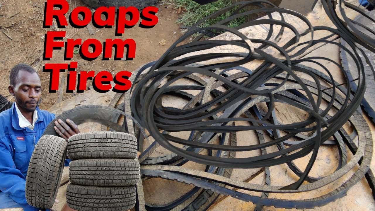 How Rubber Ropes // Bungee Cords Are Made From Old Tires - YouTube