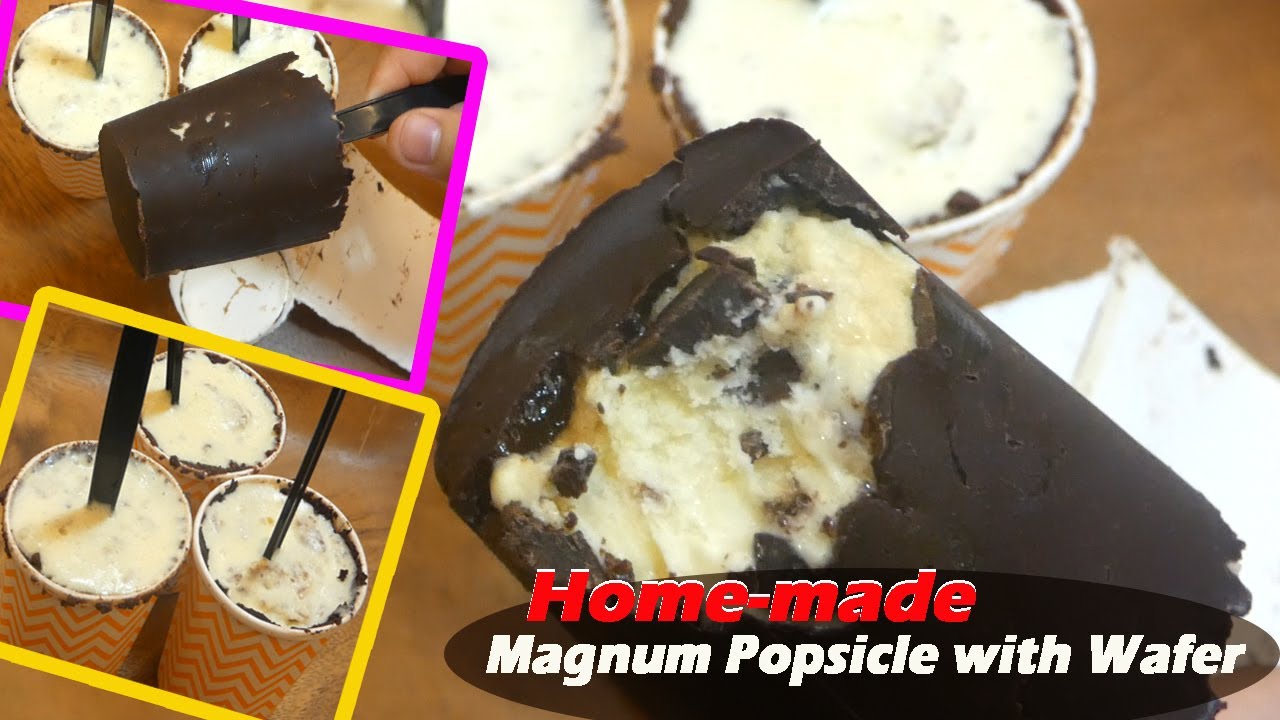 Home-made Magnum Popsicle with Wafer - YouTube
