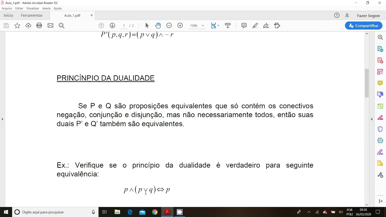 Lógica Matemática: Princípio da dualidade - YouTube