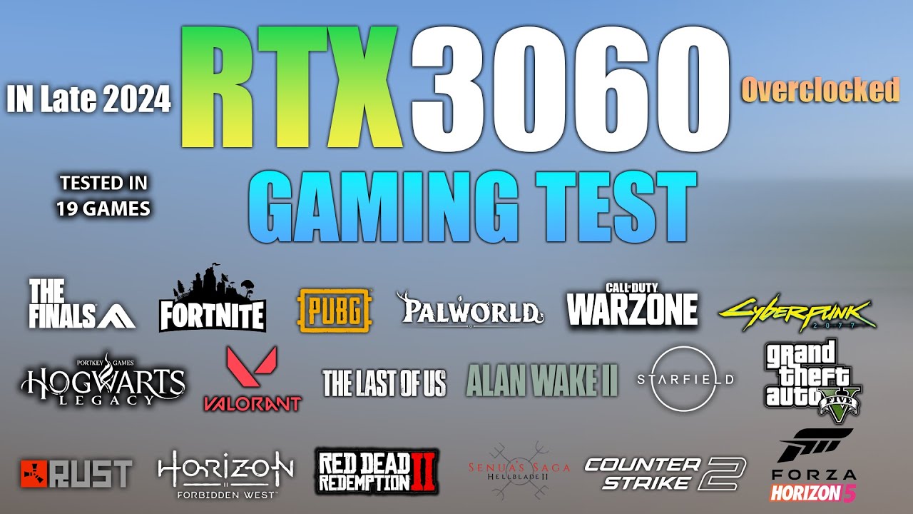 RTX 3060 : Test in 19 Games - RTX 3060 Overclocked - YouTube