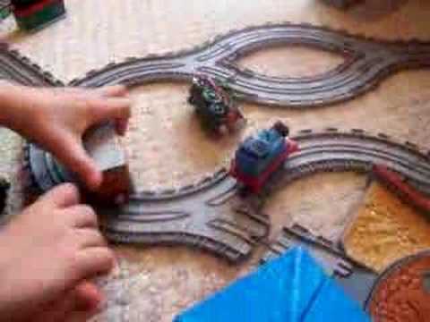 the kids train crash - YouTube