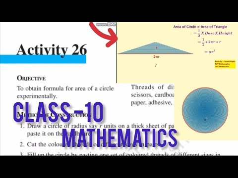 To find formula for area of a circle experimentally II Class -10 ...