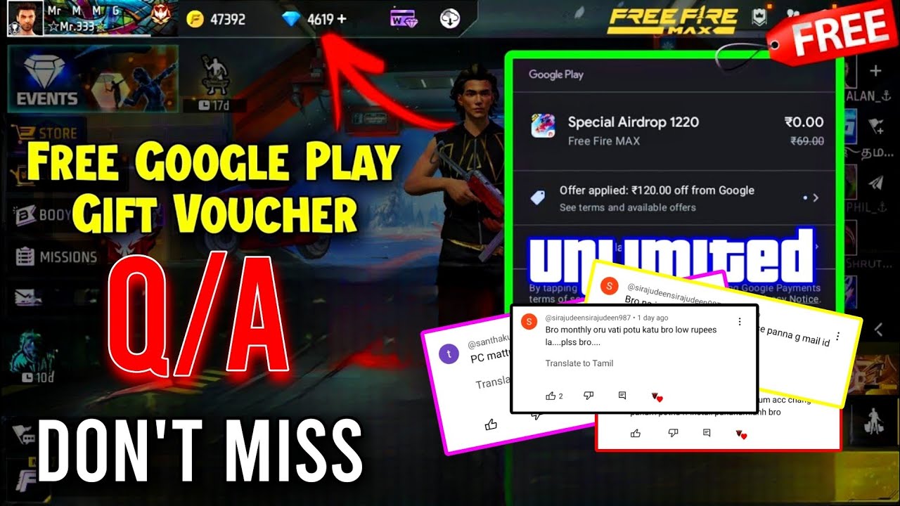 Free Unlimited Google Play Gift Voucher | Q/A | How To Get ₹120 Google ...