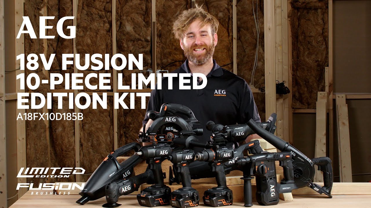 AEG 18V FUSION 10-Piece Limited Edition Kit (A18FX10D185B) - YouTube