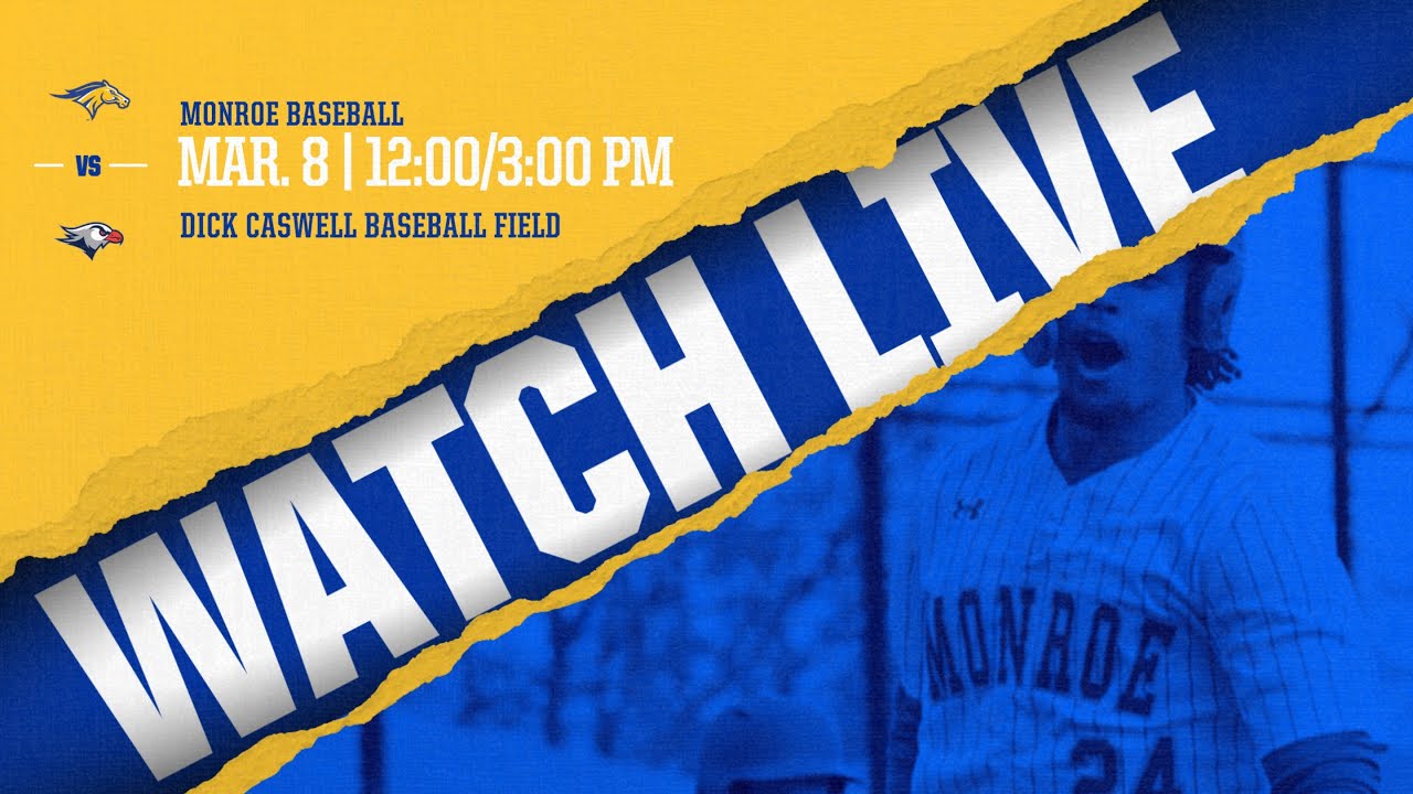 Monroe Mustangs Baseball vs. Lackawanna College - Game 1 - YouTube