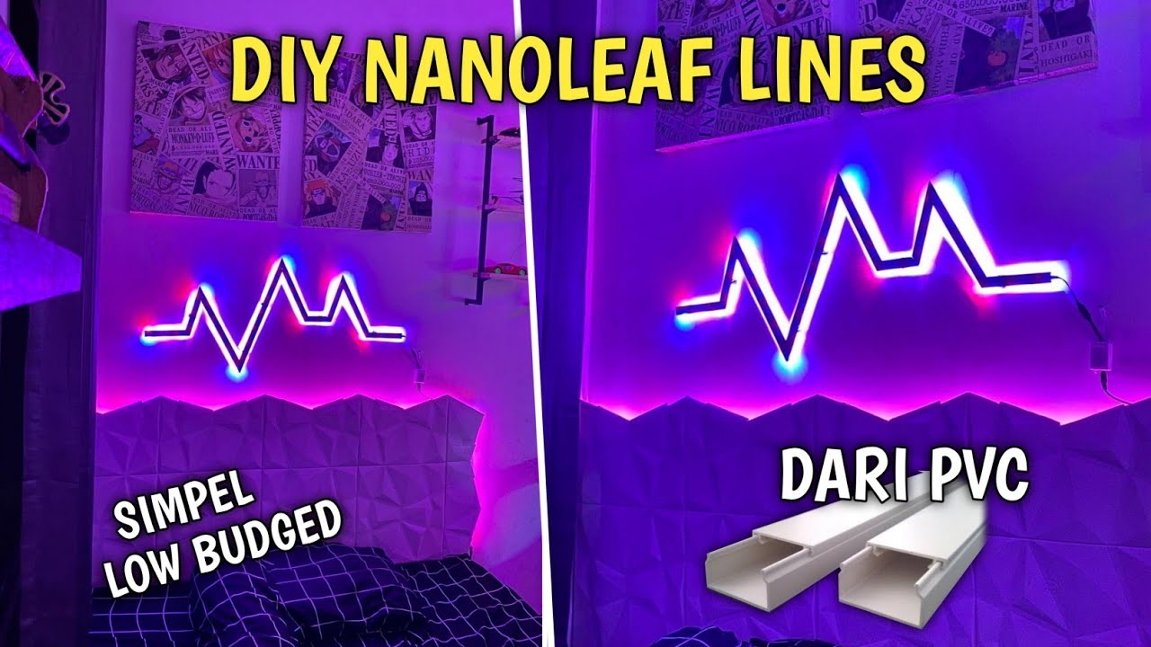 DIY NANO LINES PVC || lampu hias/tidur gaming low budget - YouTube