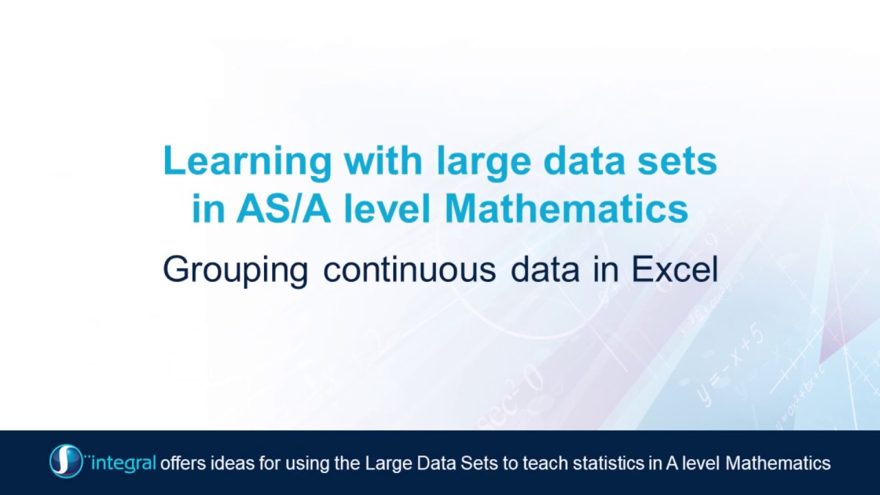 6c Grouping continuous data in Excel - YouTube
