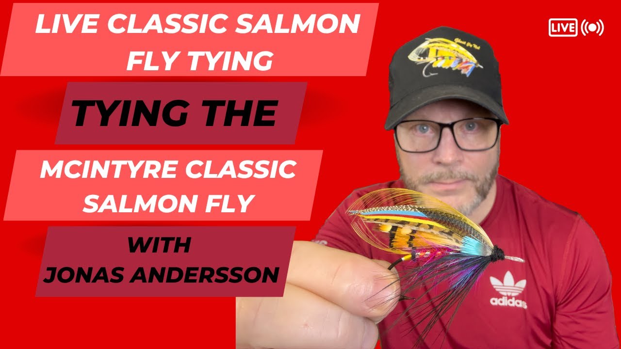 Live Fly Tying - Tying the classic salmon fly McIntyre (Hardy) with ...