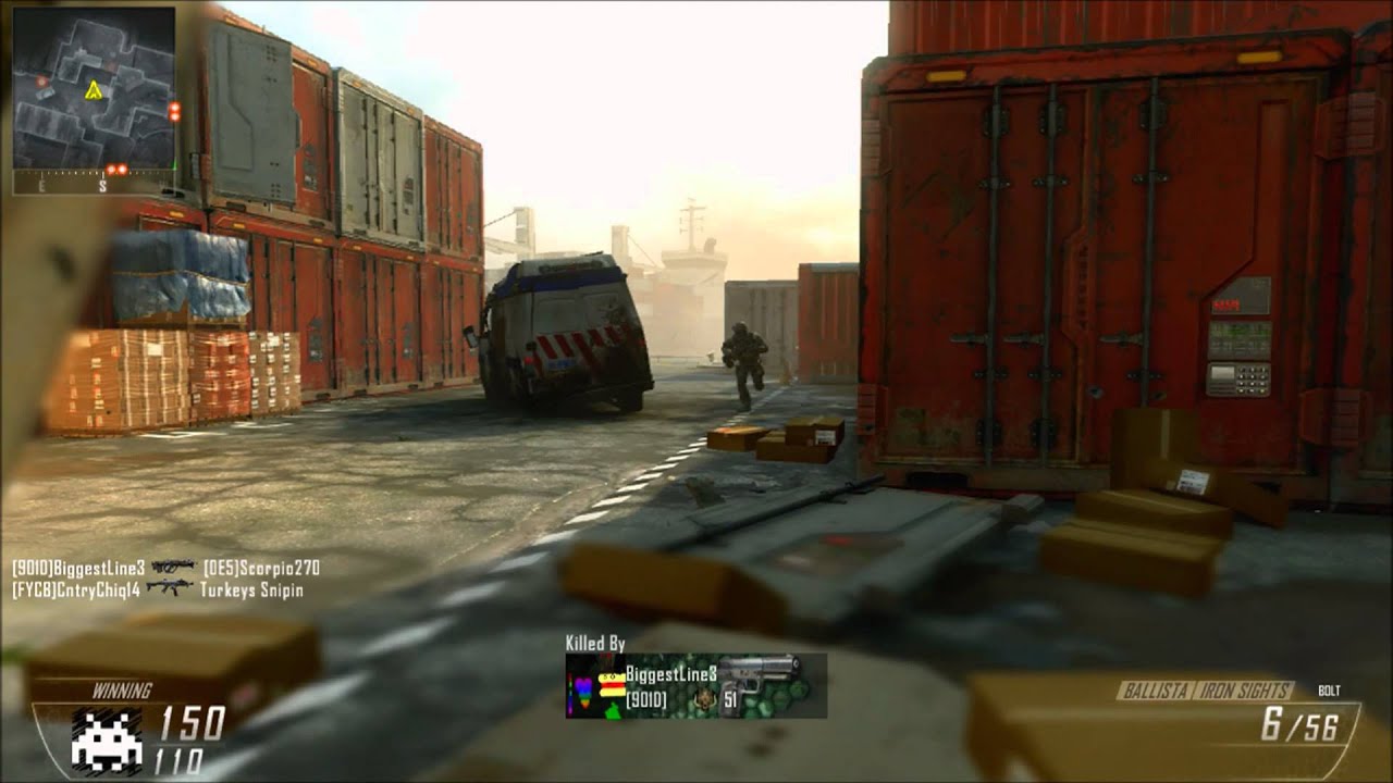CoD: Black Ops 2 Gun Game w/ Longshot Ballistic Knife Final Killcam ...