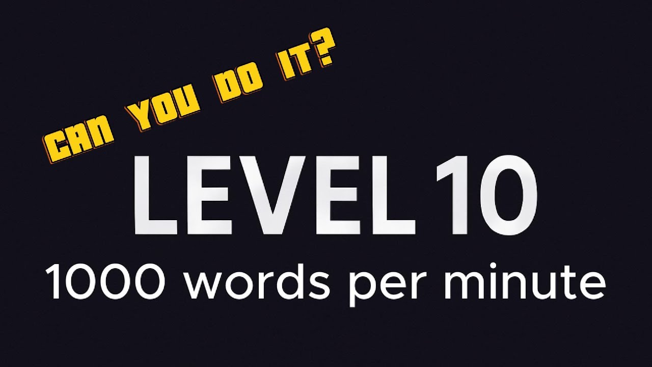 Speed Reading Challenge: Level 1 to Level 10 (It Gets INSANELY Fast ...