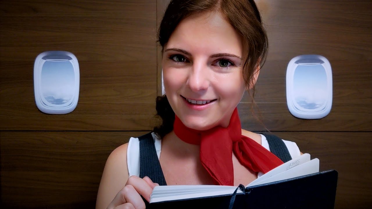 ASMR | First Class Flight Attendant Roleplay ️Soft Spoken Pampering ...