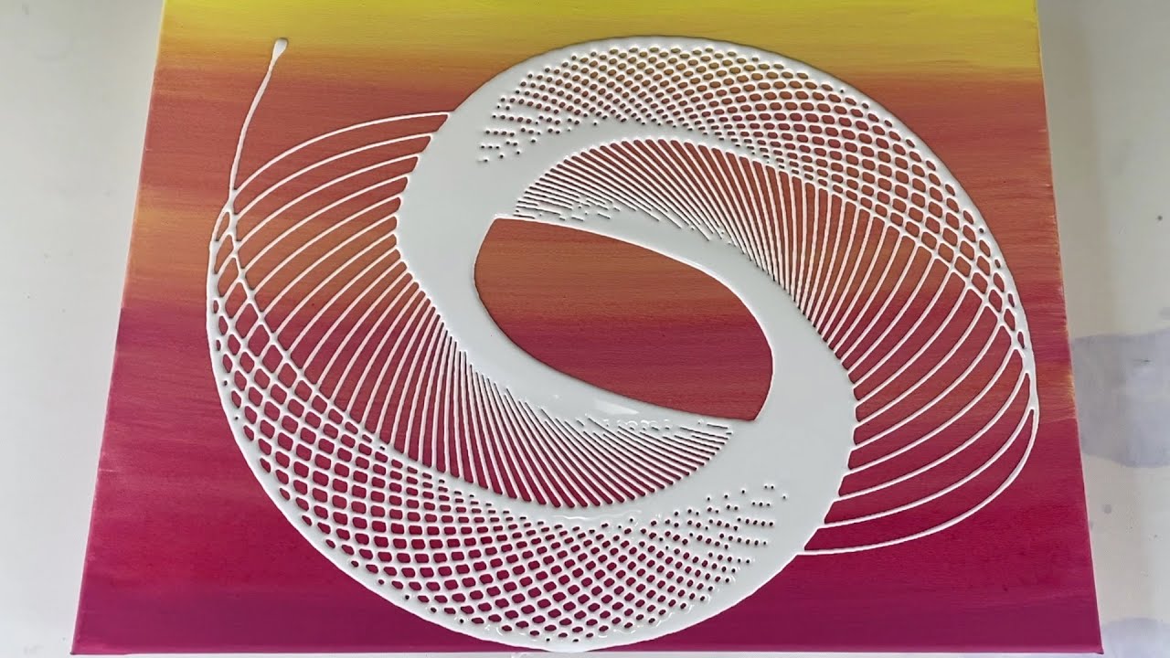 How To Create a PENDULUM PAINTING over a Rinske Douna Blending ...