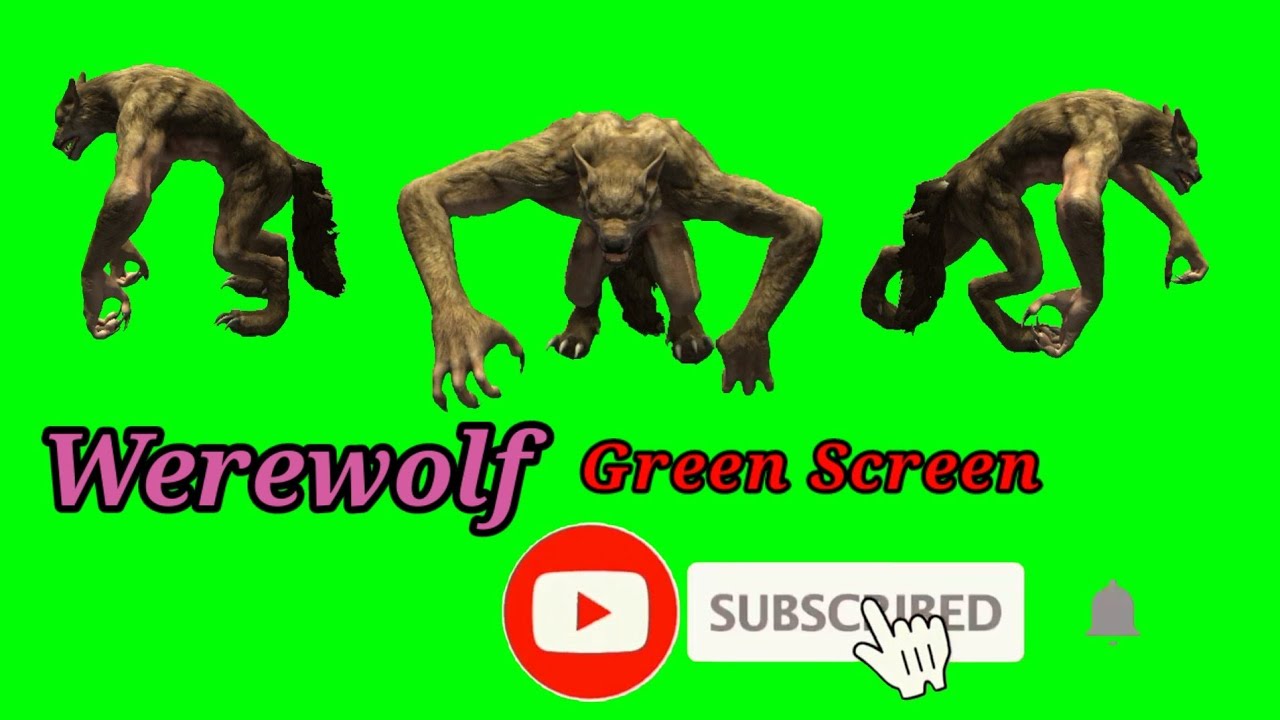 Werewolf transformation green screen | werewolf no copyright |cartoon ...