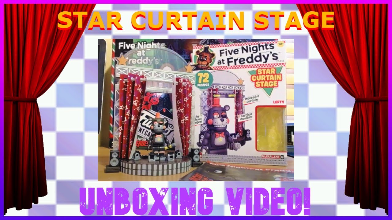 Unboxing the Star Curtain Stage! (FNAF McFARLANE Construction Set ...