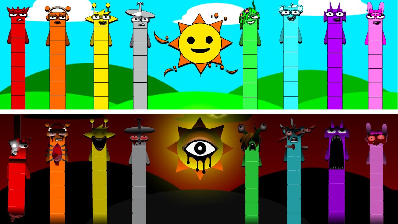 Incredibox Sprunki Numberblocks Normal Versions Vs Horror Versions ...