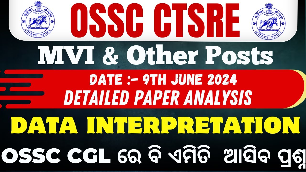 Detailed DATA INTERPRETATION Paper Analysis of OSSC CTSRE MVI & Other ...