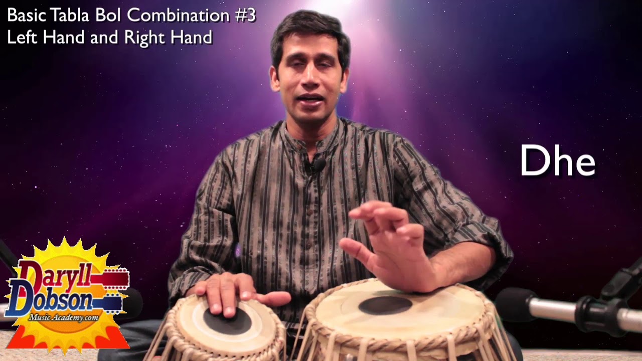 Tabla Bol Combination #3 Left Hand and Right Hand Dhe - YouTube