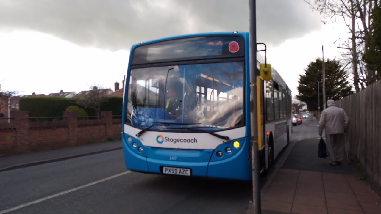 Stagecoach Stocktons PX59 AZC 24117 18.240 MAN Enviro 300 - YouTube