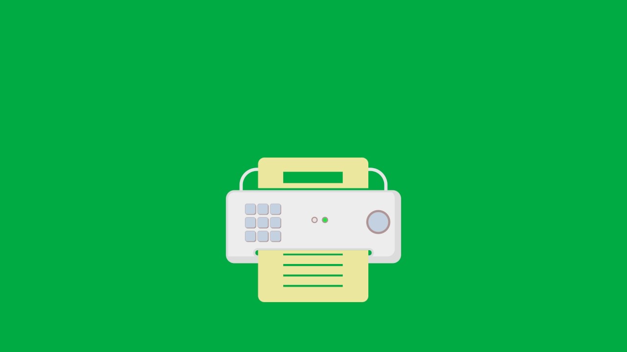 Animated Fax Machine Green Screen - YouTube