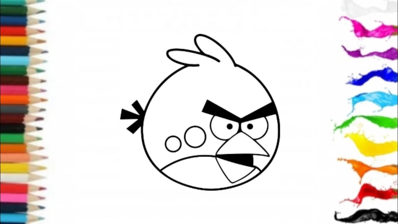 how draw angry Bird for beginners/drawing amazing easy tricks/draw ...