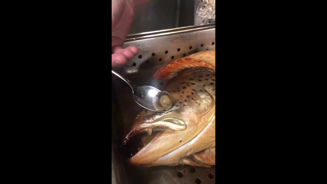 The only way to eat a salmon eye. - YouTube