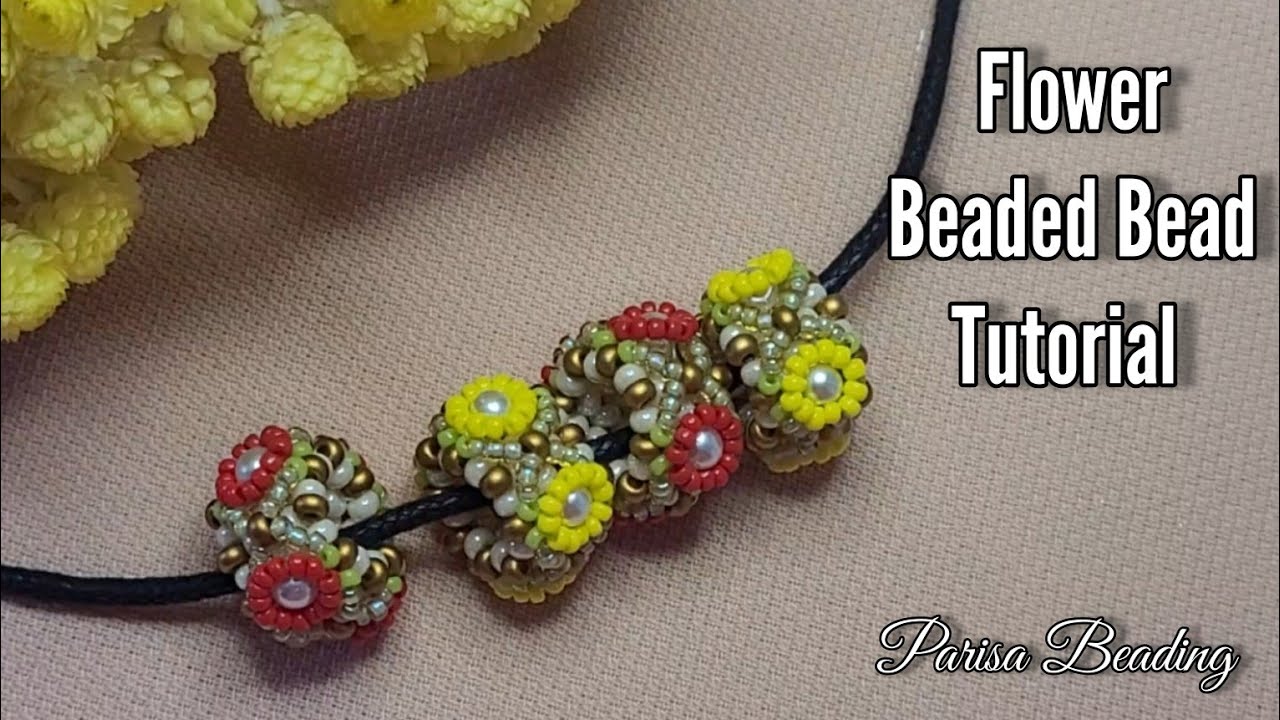 DIY Flower Beaded Bead Tutorial 💐 - YouTube