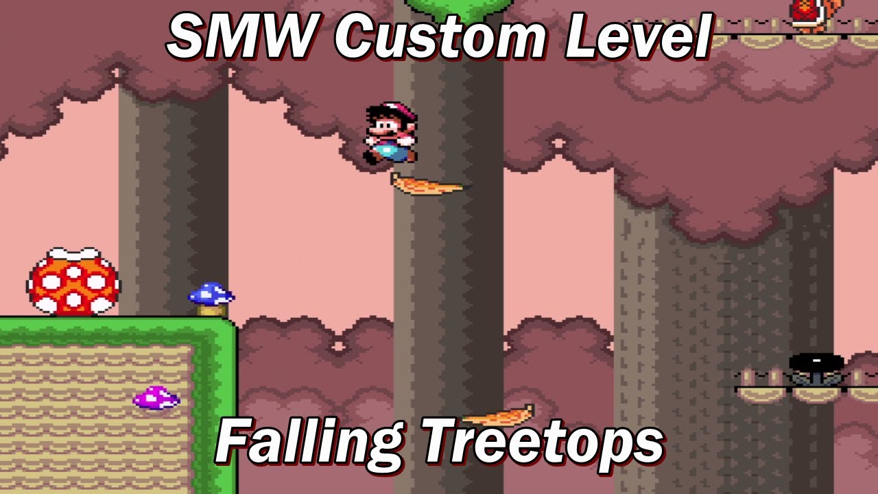 SMW Custom Level - Falling Treetops - YouTube