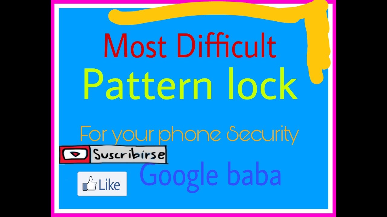 Most Difficult pattern lock for secure your phone - YouTube