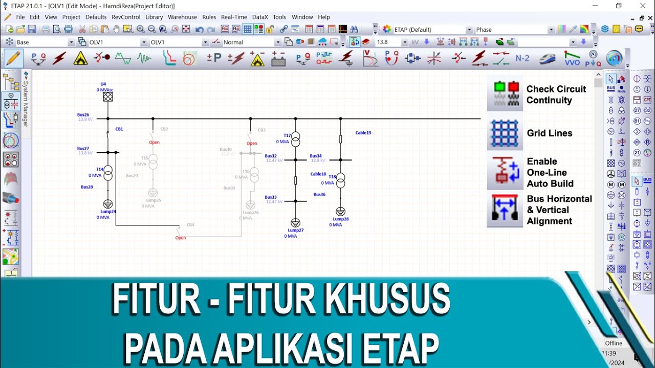 Fitur ETAP || Tips & Trik Penggunaan Fitur Khusus Pada ETAP || Dasar ...