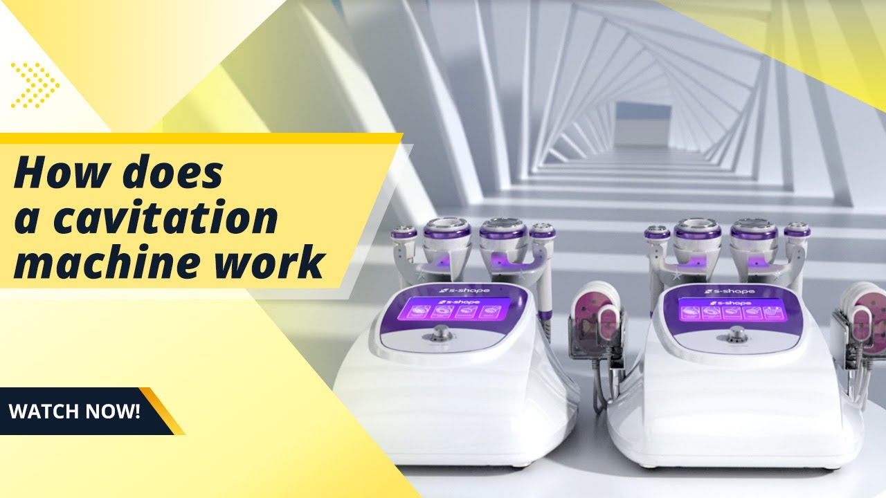 S Shape 30K Ultrasonic Cavitation Slimming Machine Connection - YouTube