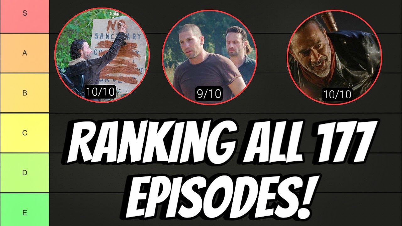 Ranking All 177 Episodes of The Walking Dead! - YouTube