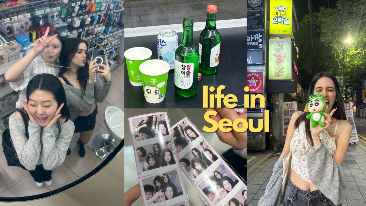living in KOREA vlog: ku midterms, karaoke, hongdae w friends, arcade ...