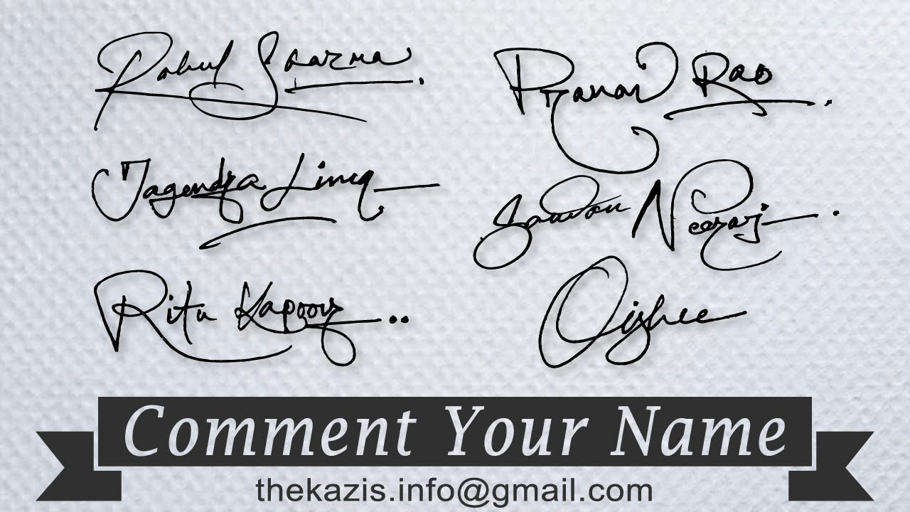 How to signature your name | Signature style of my name | The Kazis ...