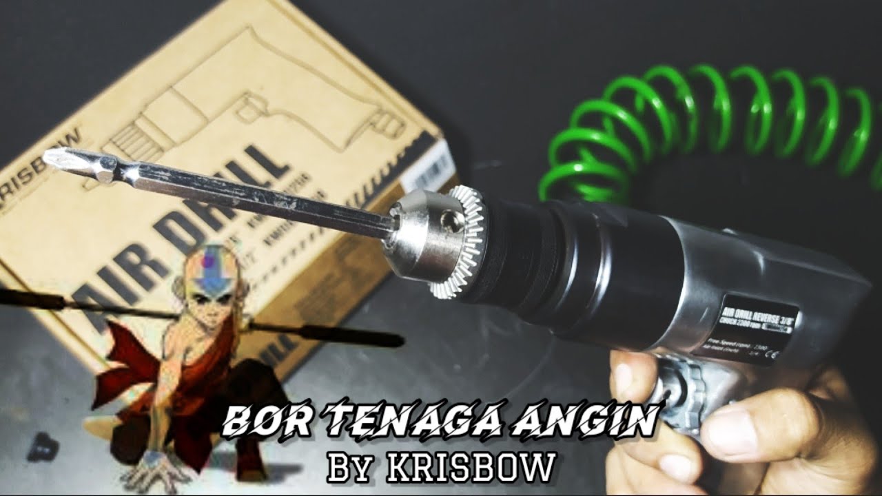 Bor tenaga angin || unboxing air drill krisbow - YouTube