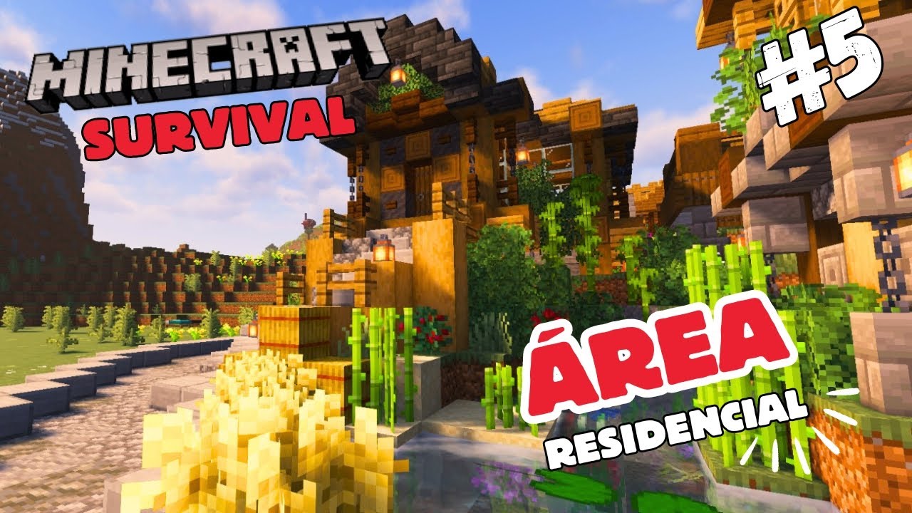 CONSTRUINDO CASA INCRÍVEL NO MINECRAFT | Minecraft Survival - Área ...