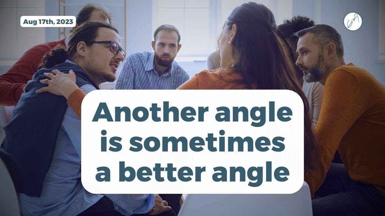 Another angle is sometimes a better angle - YouTube