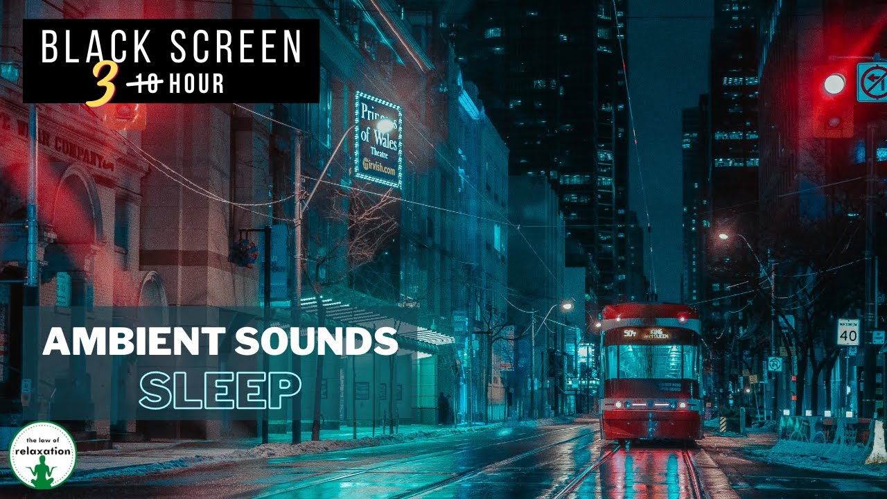 Night Bus Ride Ambience | 3 Hour Black Screen Sleep Sounds - YouTube