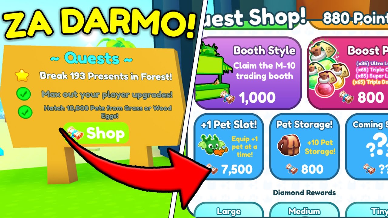 Pet Simulator X - Nowy Quest Shop📜 - YouTube