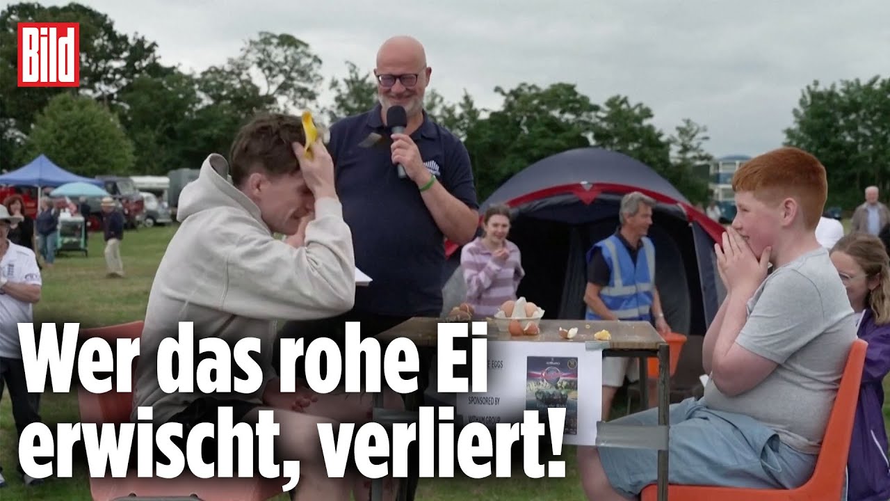 Irrer Wettbewerb in England: Russisches Eier-Roulette - YouTube