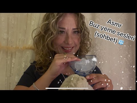 Asmr-Buz yeme mukbang (sohbet)🧊❄️😋