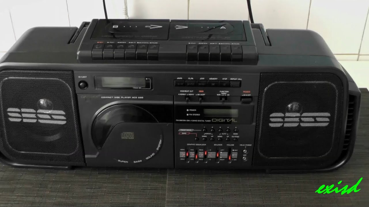 Daewoo ACD220 boombox radio cassette cd magnó - YouTube