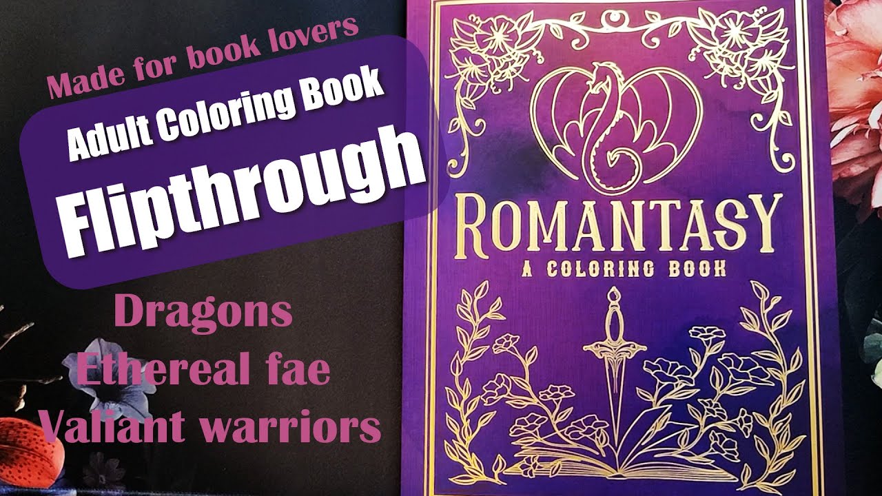 Perfect coloring book for Romance and Fantasy Book Lovers - YouTube