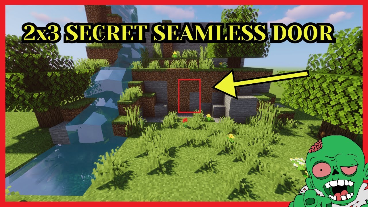 2x3 Seamless Secret Door! (Java Edition) - YouTube