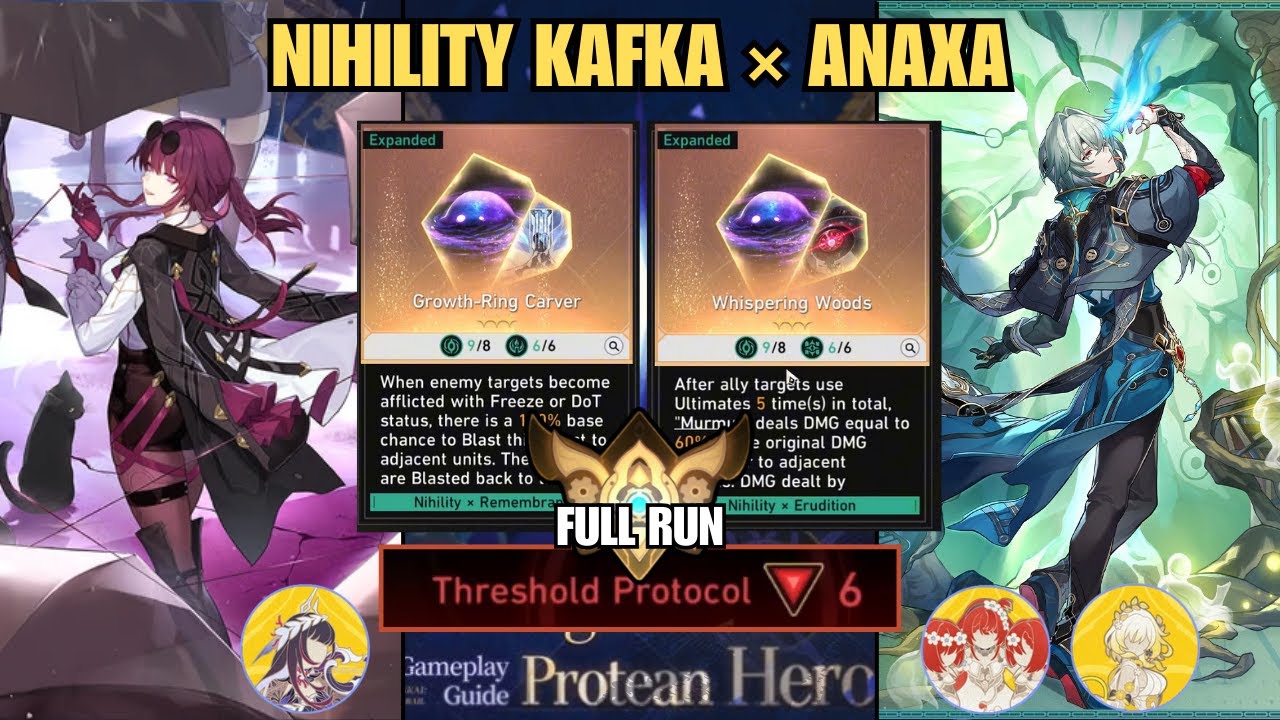 Nihility Kafka ⨯ Anaxa with Whispering Woods & Growth-Ring Carver | DU Protean Hero Protocol 6 ...