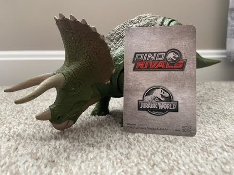 Dino Rivals Dual Attack Triceratops Review - YouTube