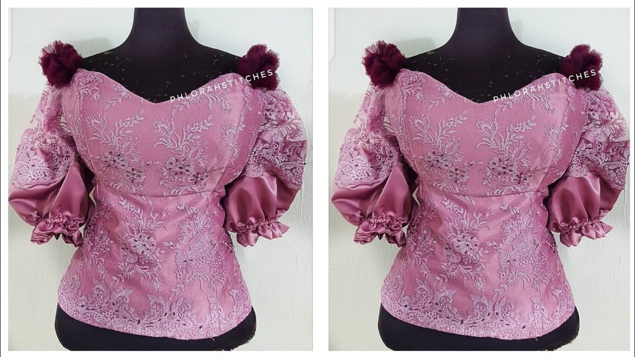 OFFSHOULDER REGLAN CUT BLOUSE || Traditional Blouse|| wrapper blouse ...
