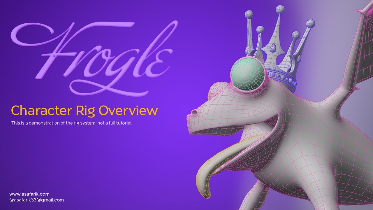 Frogle Character Rig Showcase | 3D Rigging Demo - YouTube