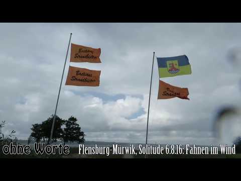 ohne Worte Flensburg-Mürwik, Solitüde 6.8.16 Fahnen im Wind