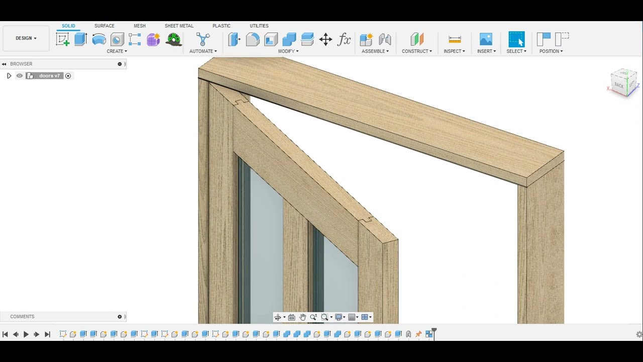 How to make a 3D door model in Fusion 360 - YouTube